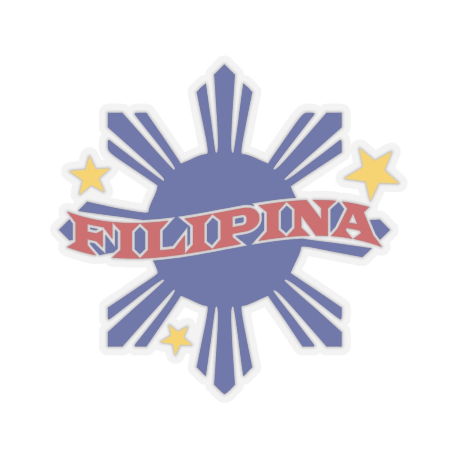 Filipina Sun Shape Philippines Logo Kiss-cut Stickers, Philippines Flag ...