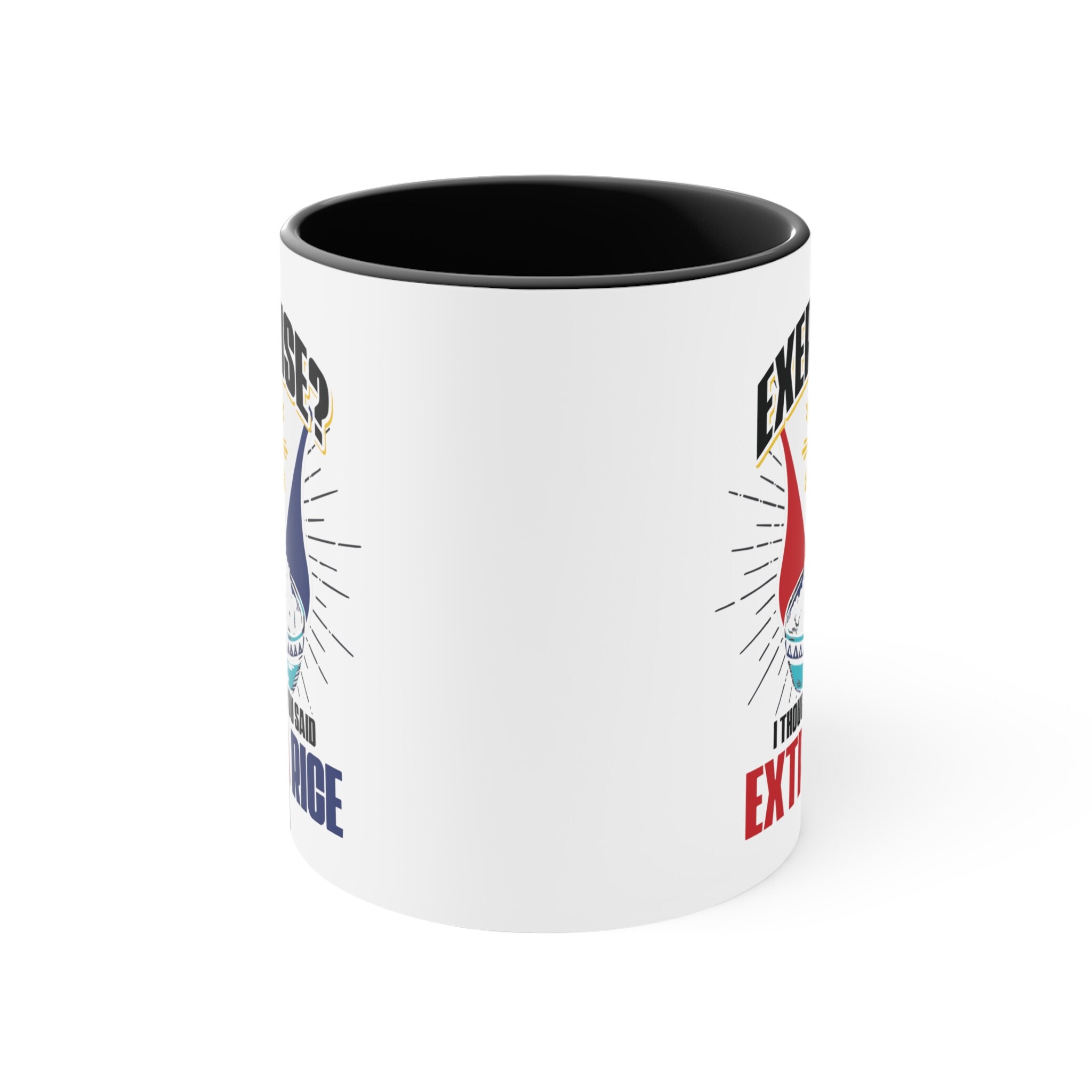Exercise Extra Rice Philippines Flag Accent Coffee Mug, 11oz, Filipino ...