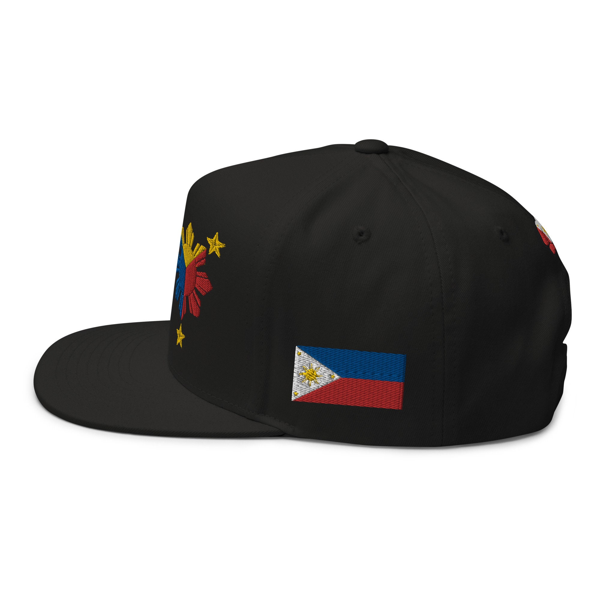 Filipino Embroidery Flat Bill Cap, Star Shape Philippines Flag ...