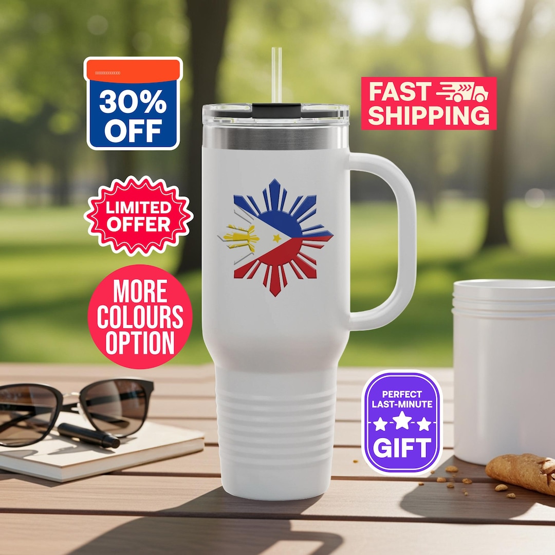 Custom Philippines Flag Sun Tumbler, Filipino Pride, Philippine Star ...