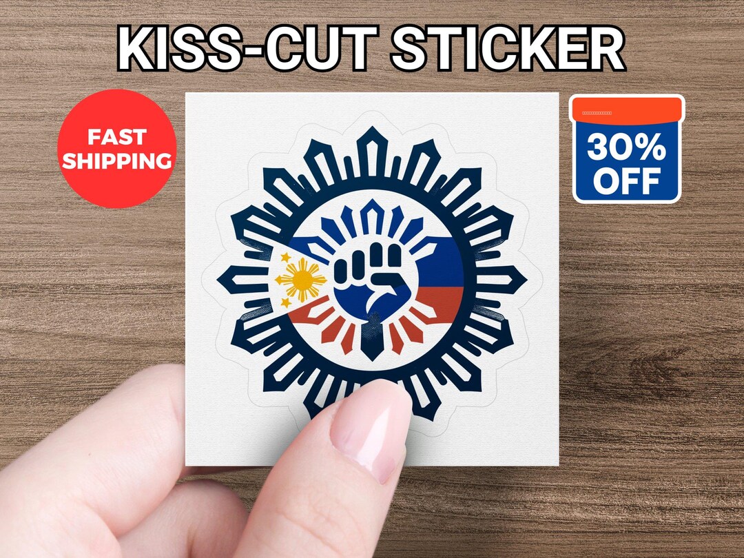 Filipino Flag Inspired Sticker, Revolutionary Fist Design Sticker ...