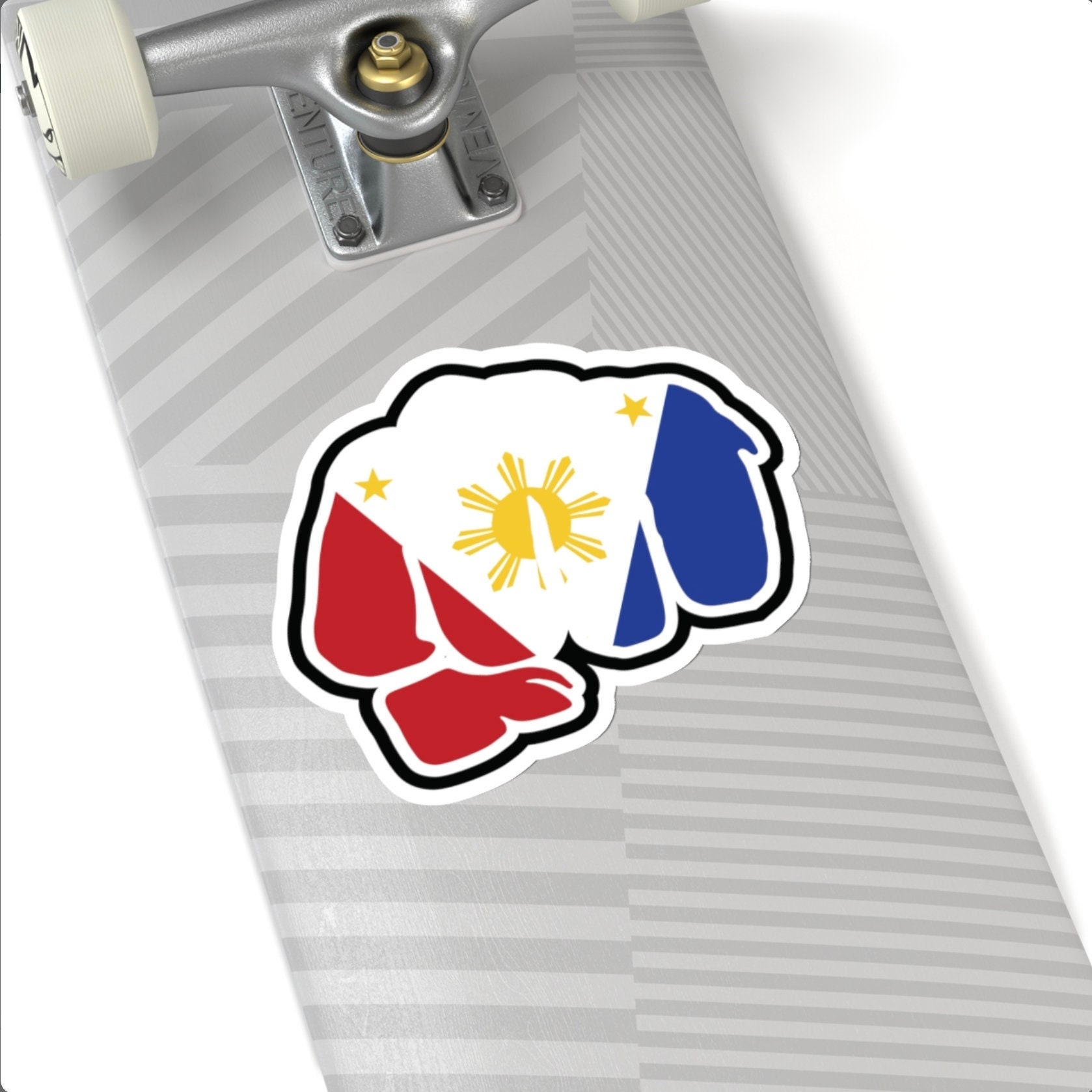 Fist Shape Philippines Logo Kiss-cut Stickers, Fist Philippines Flag ...