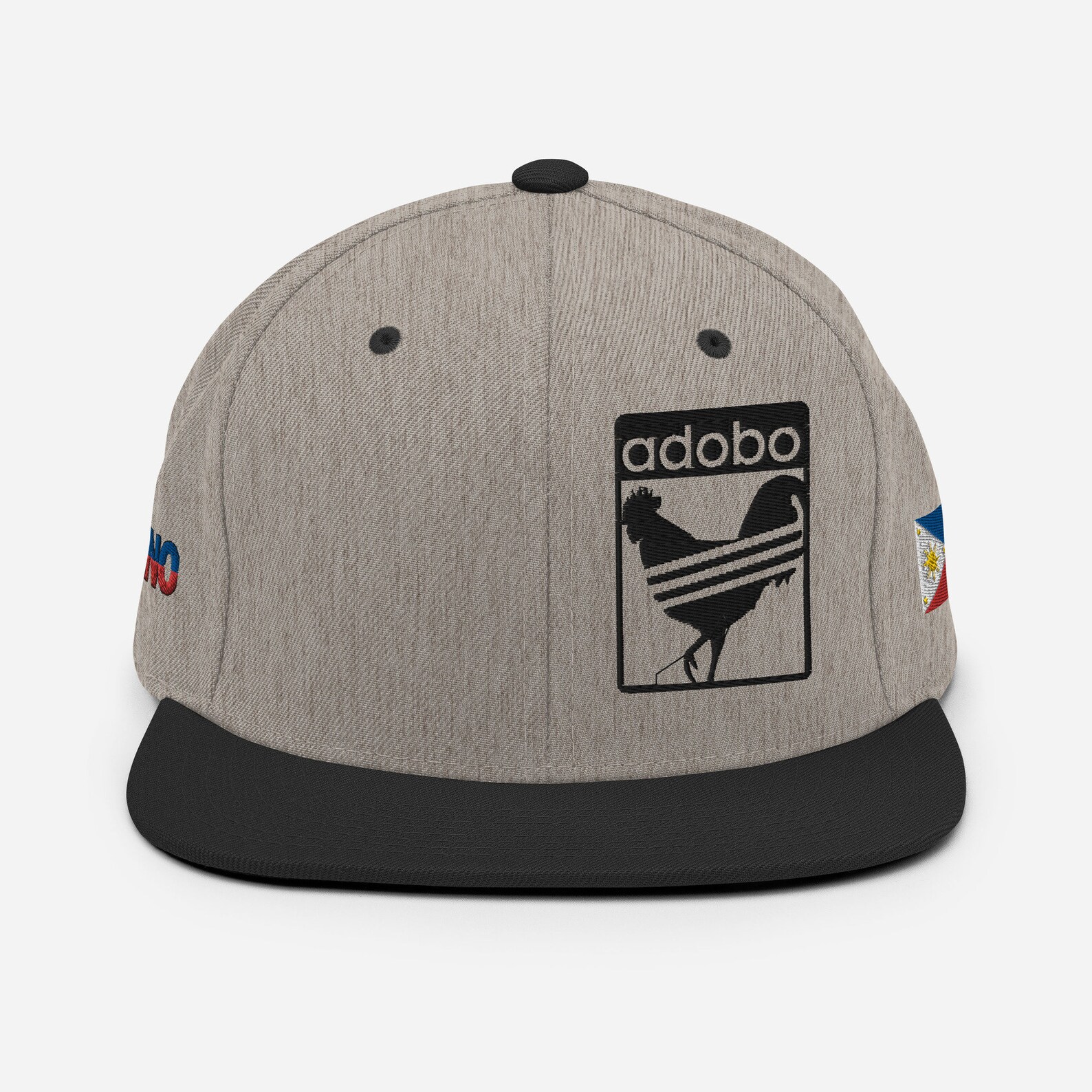 Adobo Embroidery Snapback Hat, Philippines Flag Embroidery Hat ...