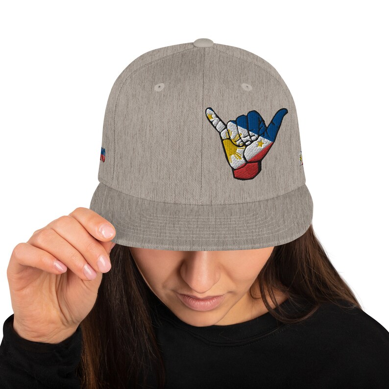 Shaka Sign Philippines Flag Embroidery Snapback Hat | Trendy ...