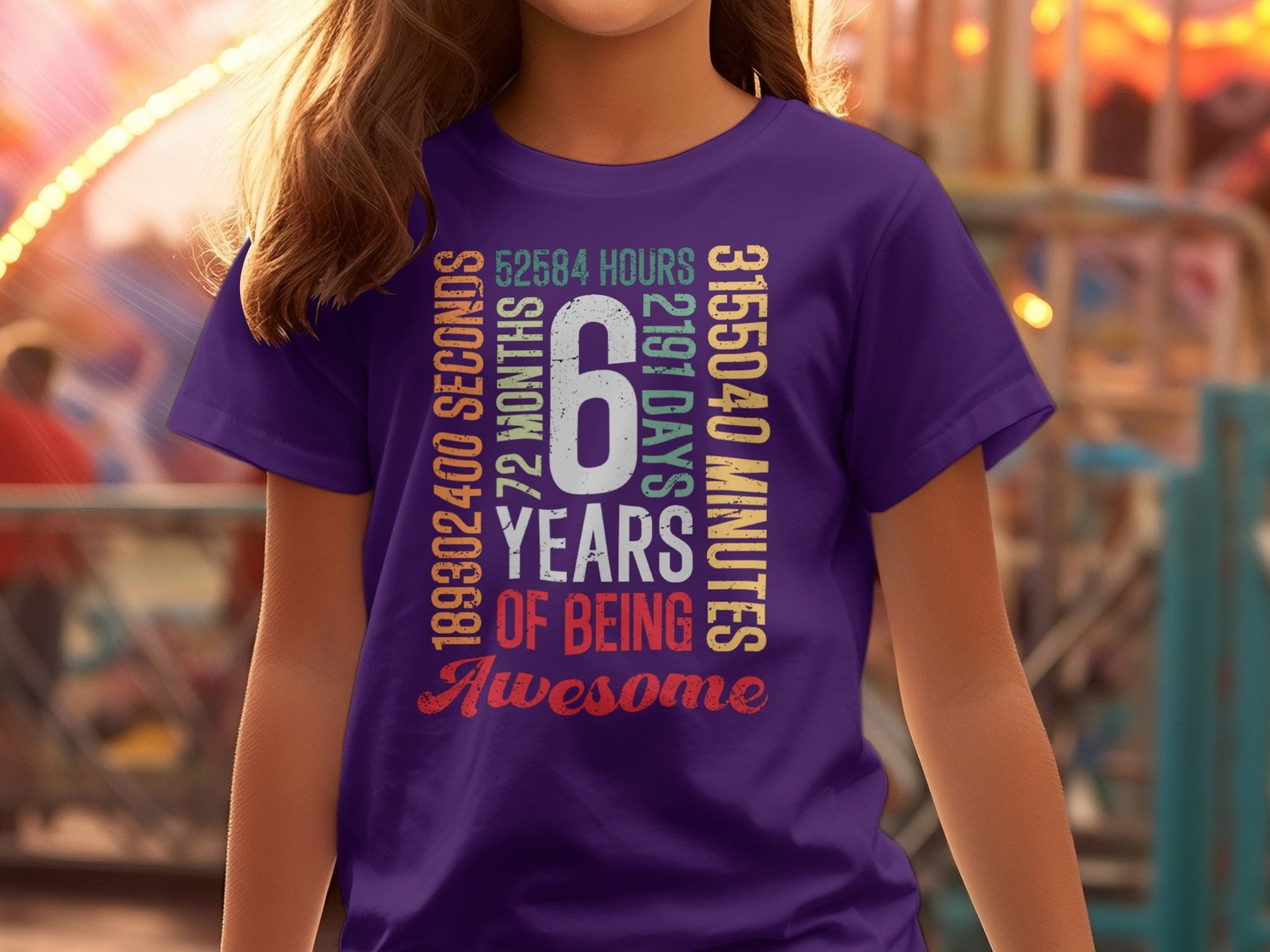 6 Years of Being Awesome Kids Birthday Shirt, 6th Birthday Youth T ...