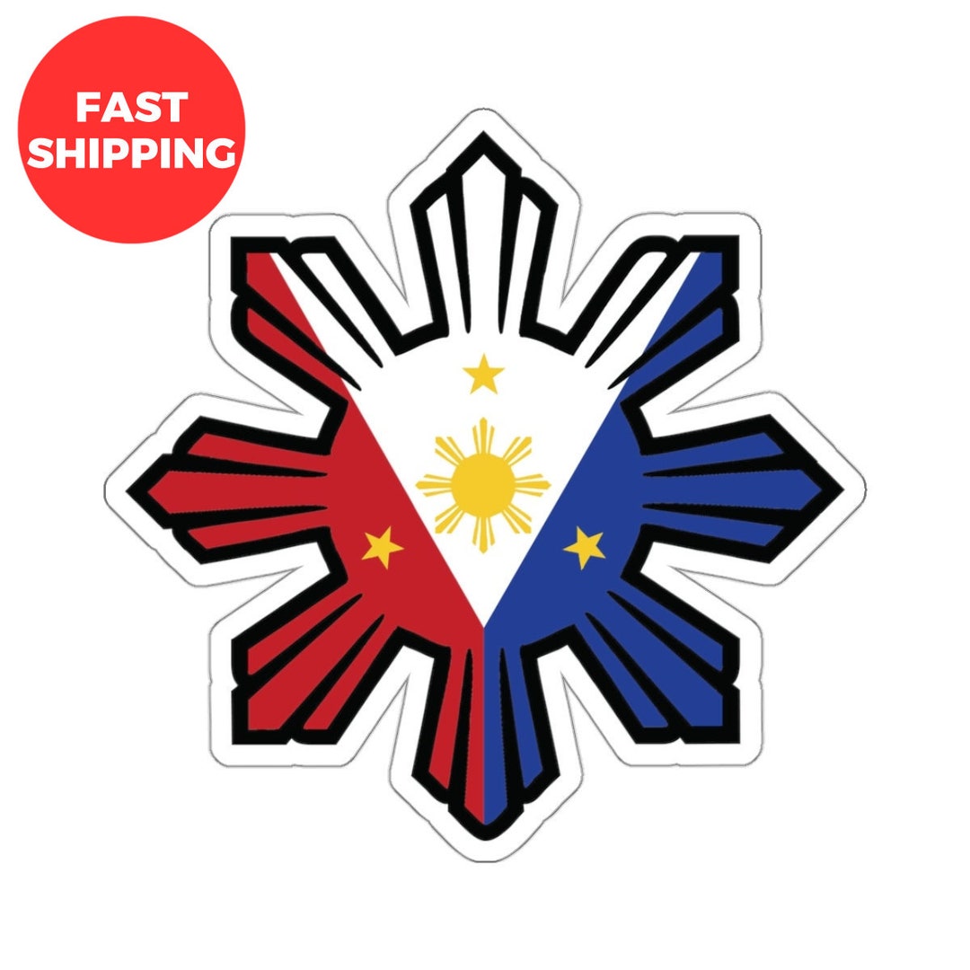 Sun Shape Philippines Logo Kiss-cut Stickers, Philippines Flag Stickers ...