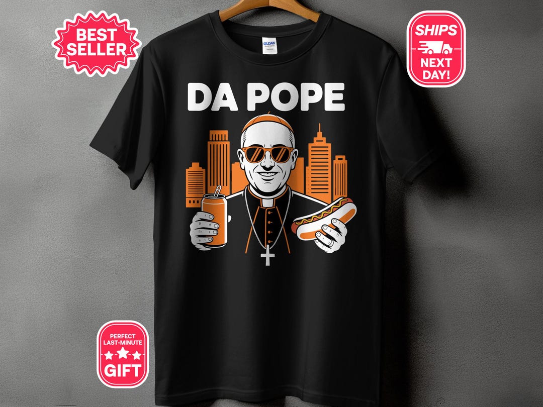 Funny New Pope Shirt, Da Pope T-shirt, Pope Leo V-neck T-shirt ,funny ...