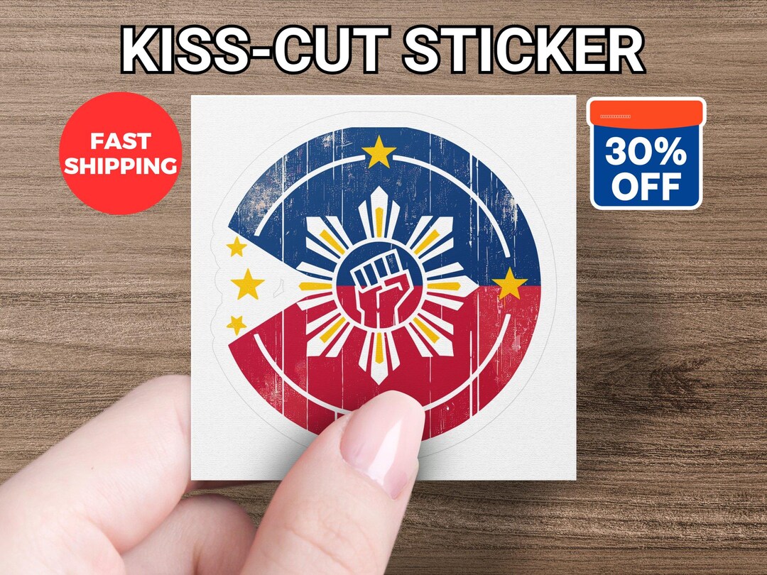 Filipino Pride Sticker, Patriotic Filipino Sticker, Philippines Flag ...