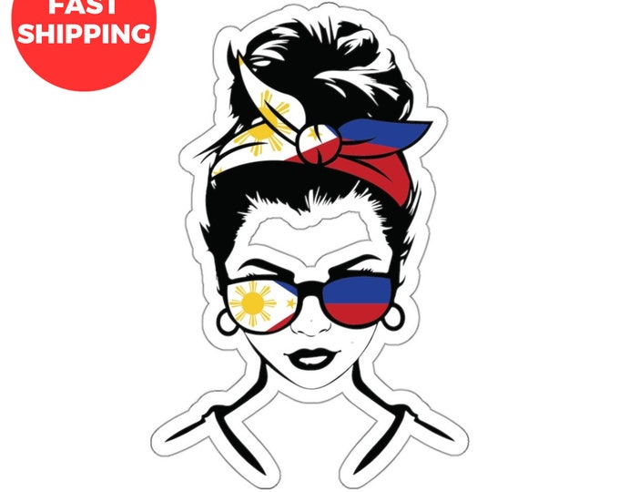 Filipino Design Philippines Flag Kiss-cut Stickers, Philippines Flag ...