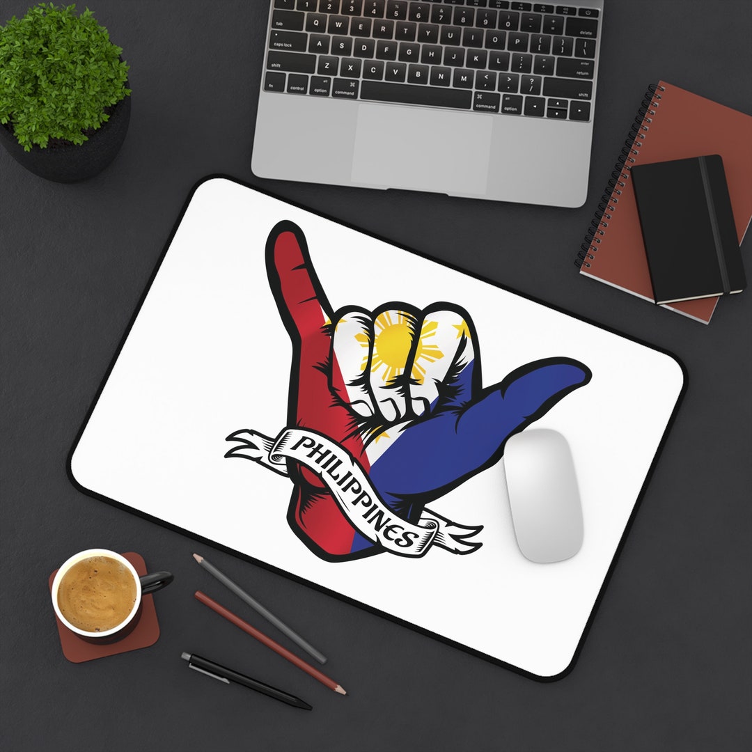 Shaka Hand Sign Philippines Flag Desk Mat, Shaka Hand Sign Filipino ...
