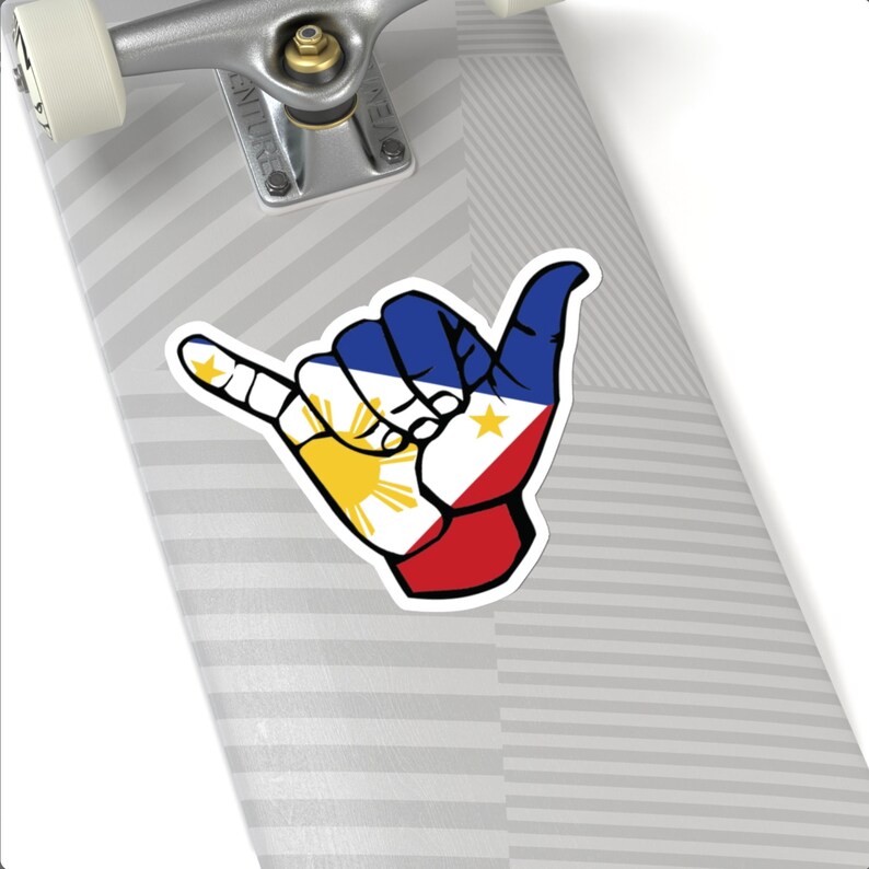 Shaka Hand Sign Philippines Flag Kiss-cut Stickers, Philippines Flag ...