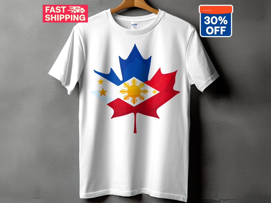 Filipino Canada Flag T-shirt, Pinoy Pride Canadian Heritage Tee ...