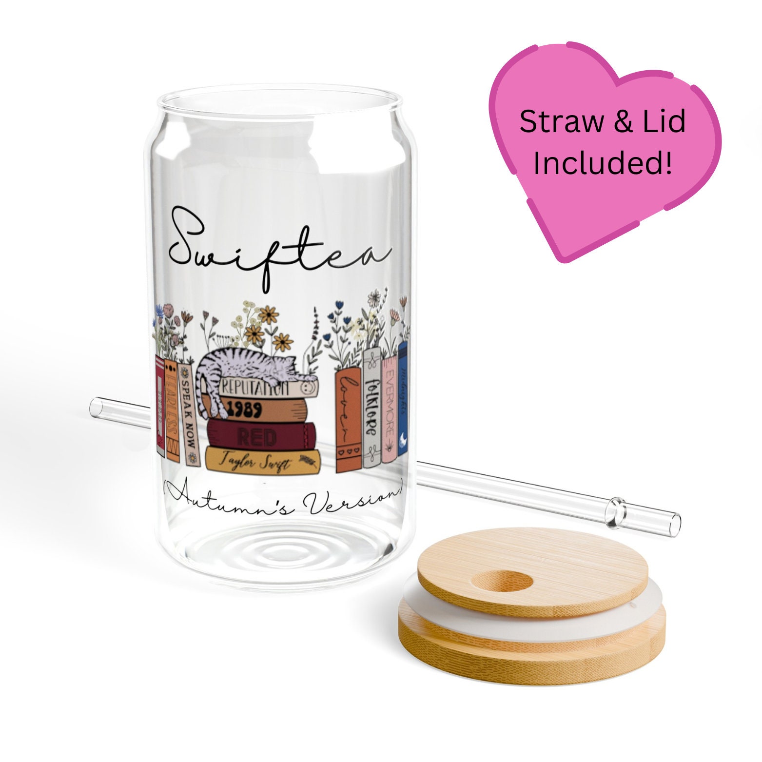 Swiftea Personalized Versions Sipper Glass Taylor Glass Cup 16 Oz Gift ...