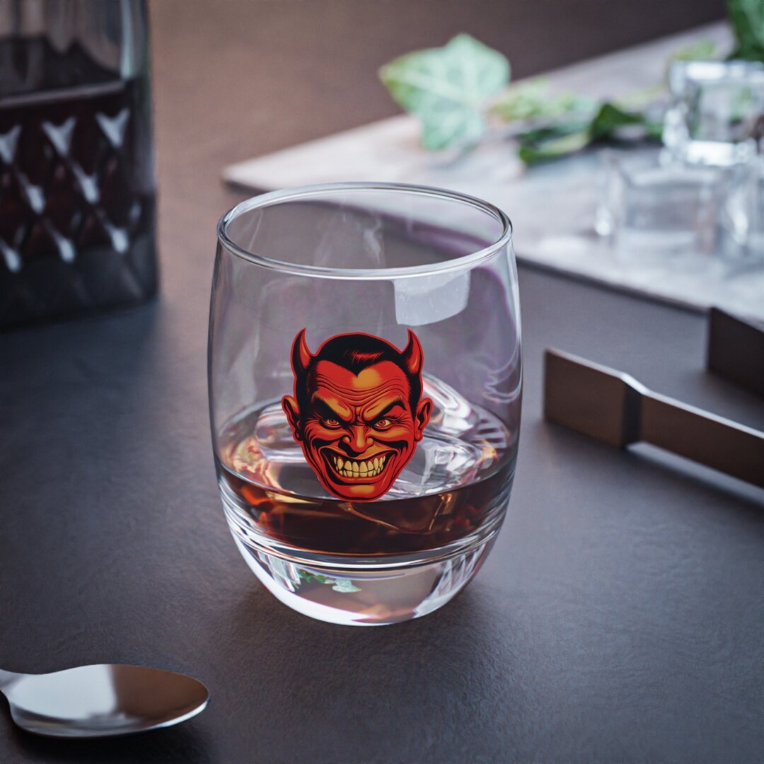 Devil Whiskey Drinking Glass, Gifts for Him Dad Gifts Drinking Games ...