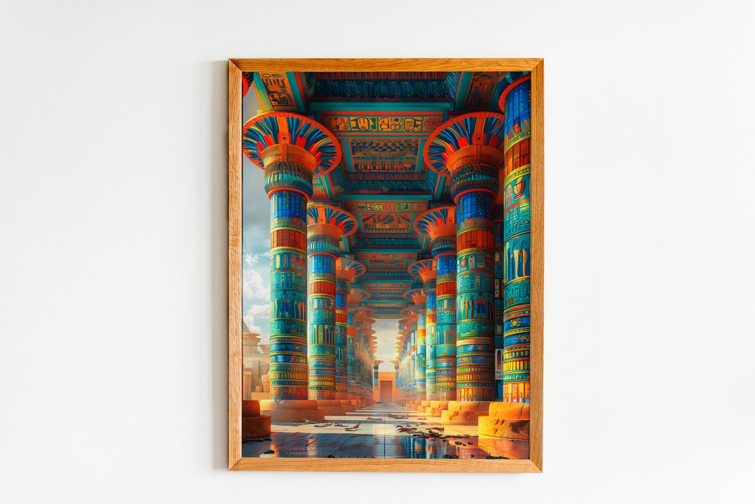 Ankh Poster, Occult Print, Egyptian Painting, Key of Life, Retro Wall ...