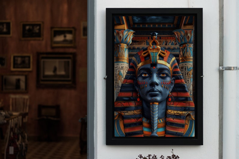 Ankh Poster, Occult Print, Egyptian Painting, Key of Life, Retro Wall ...