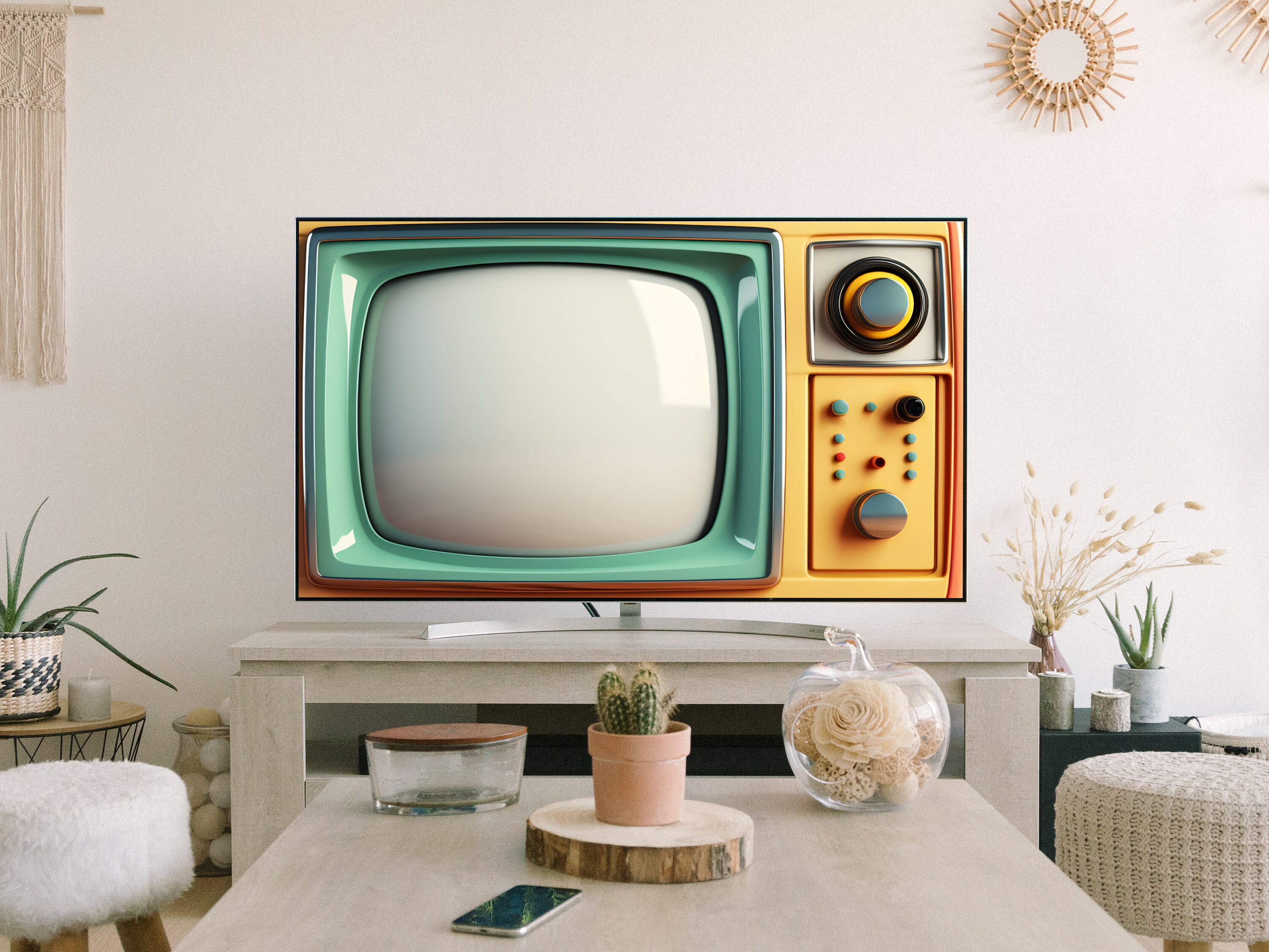 Frame TV Art, Retro Tv, Vintage Wall Art, Old Television, Frame TV Art ...