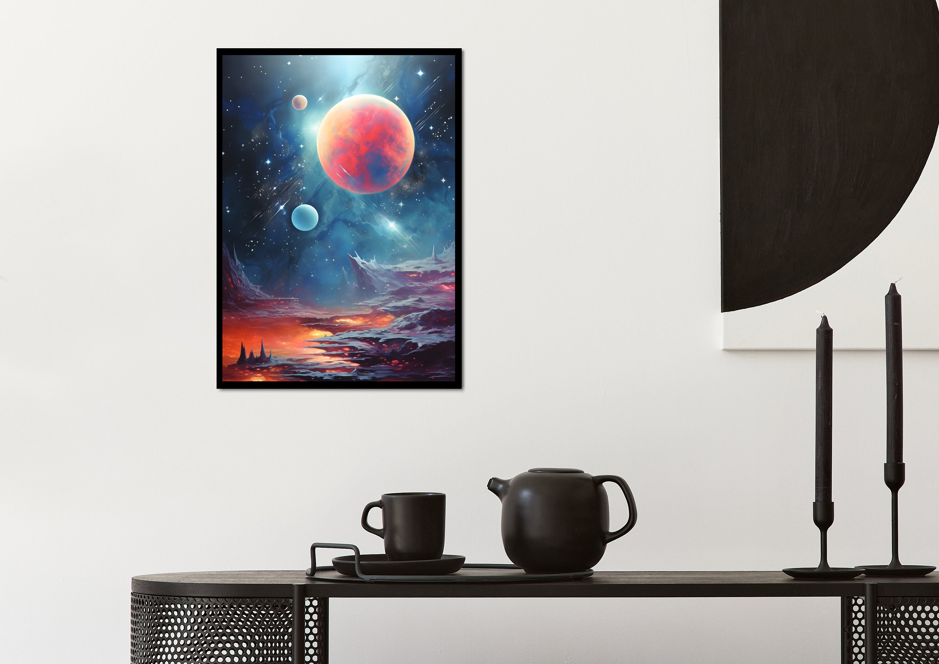 Space Wall Decor Set of 3 Prints, Retro Space Travel Posters, Space ...