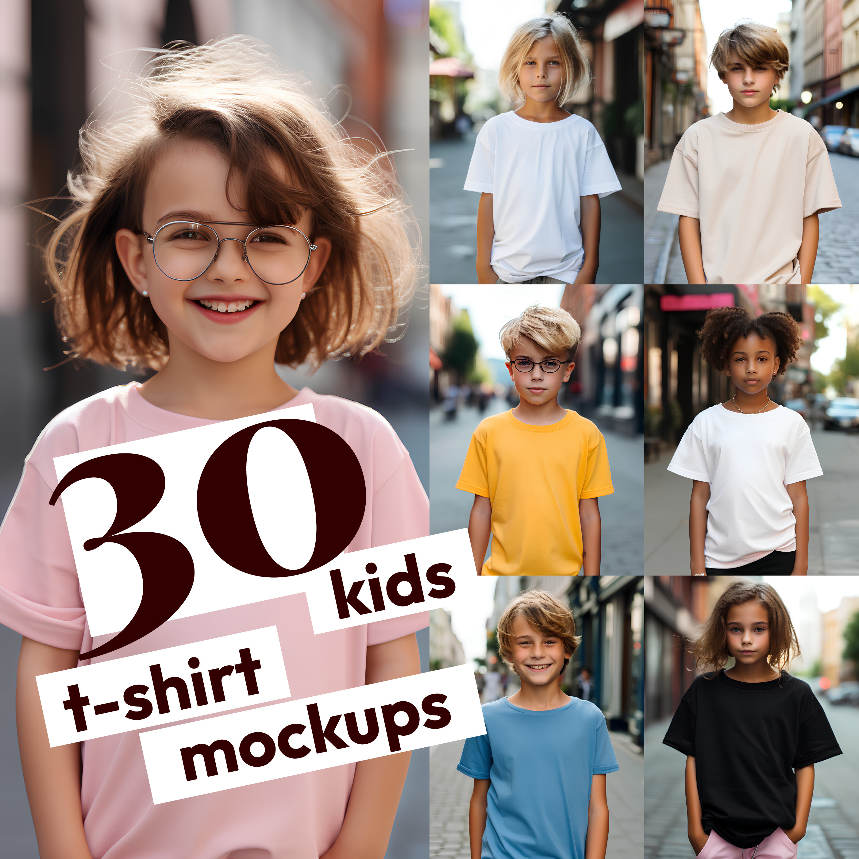 Kids Tshirt Mockup Set of 30 Kids Mockup Shirt T Shirt - Etsy