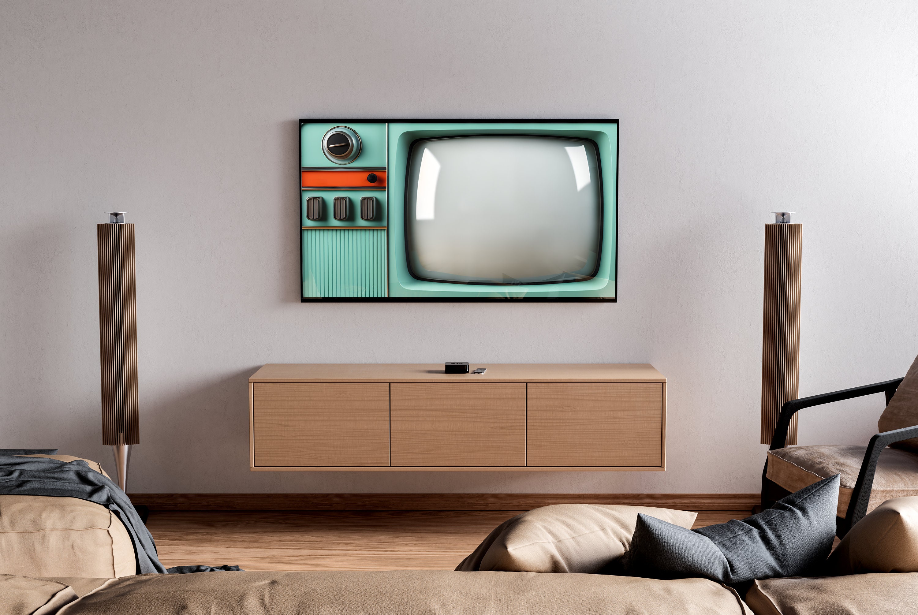 Samsung Frame TV Art, Retro Tv, Vintage Wall Art, Old Television, Frame ...