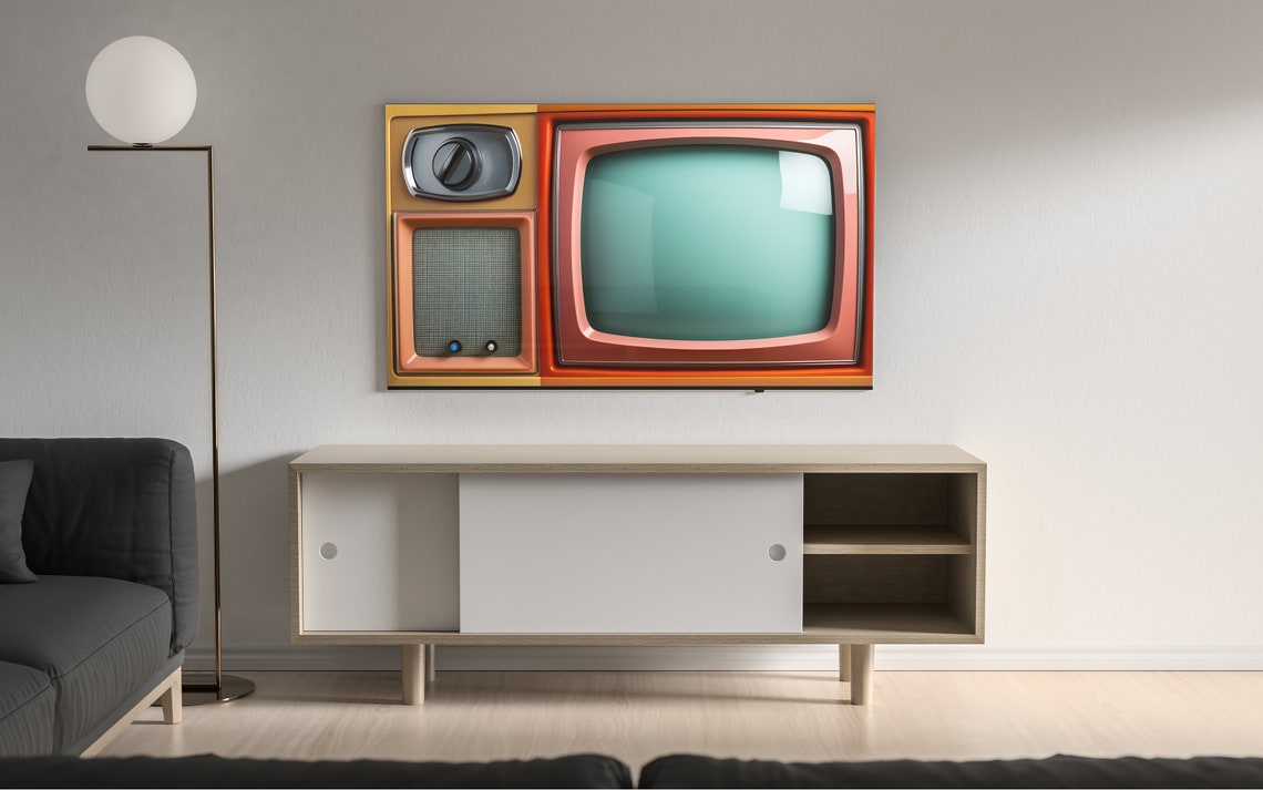Samsung Frame TV Art, Retro Tv, Vintage Wall Art, Old Television, Frame ...