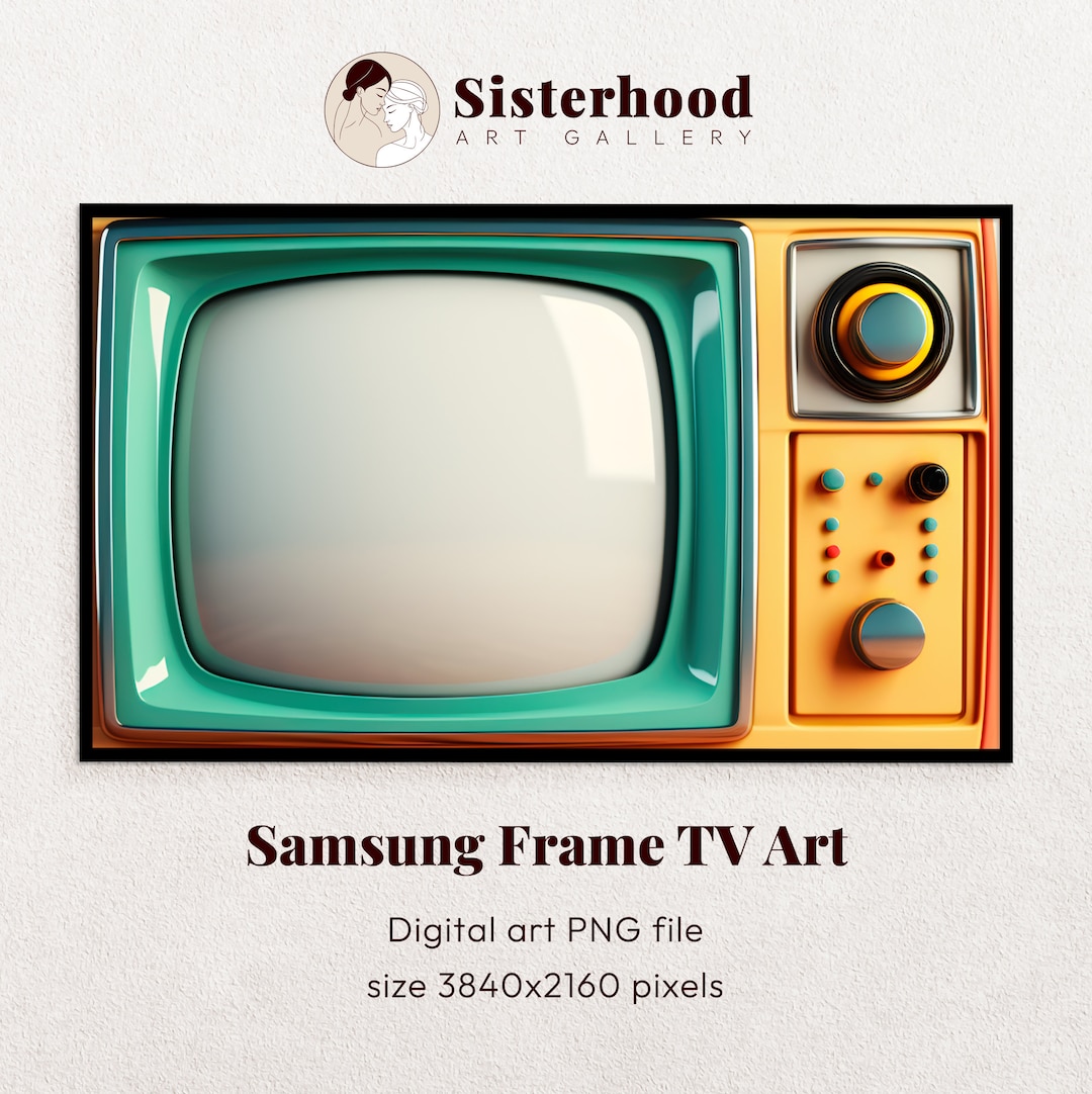 Frame TV Art, Retro Tv, Vintage Wall Art, Old Television, Frame TV Art ...