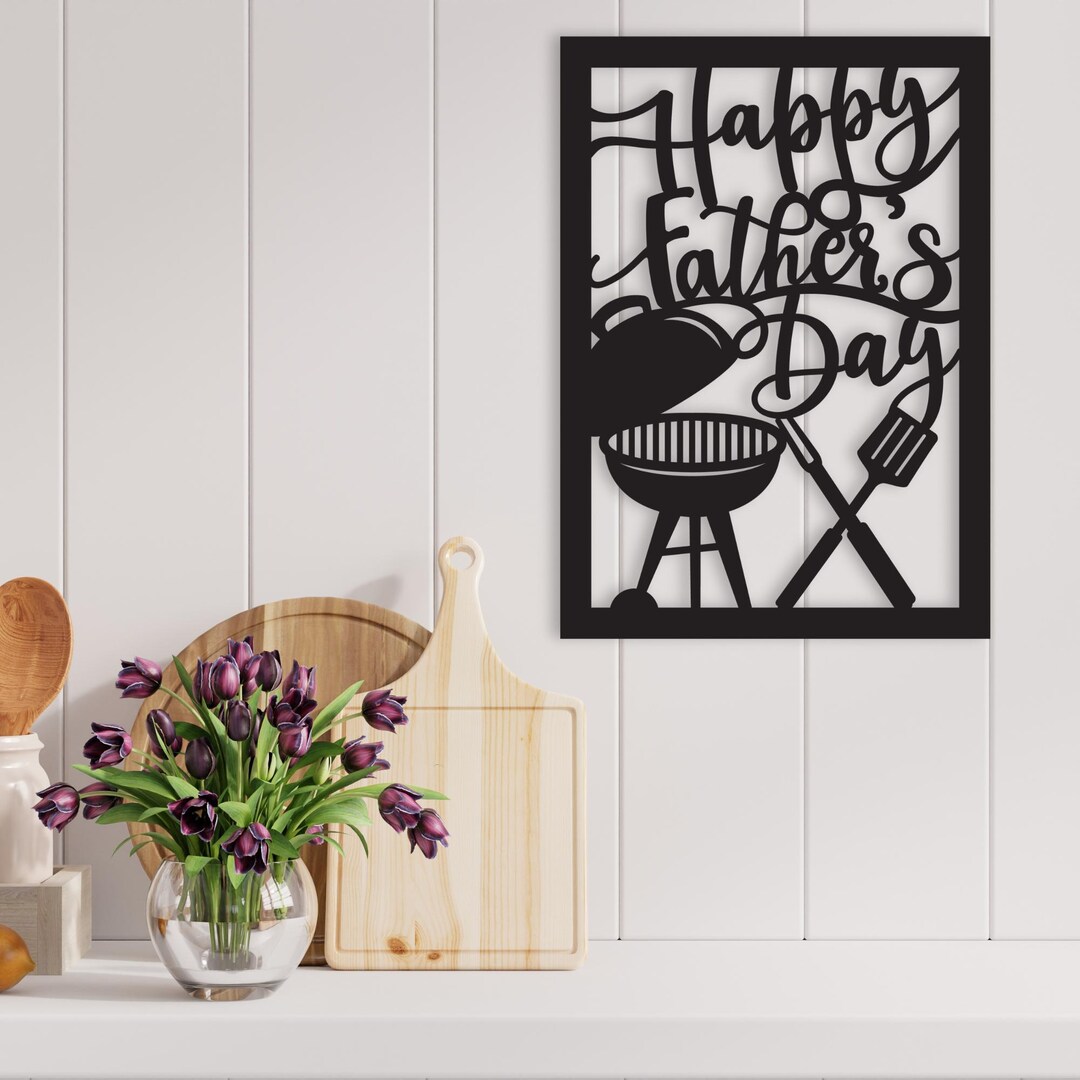 Father's Day Metal Wall Art, BBQ Home Decor, Modern Artwork Print - Etsy