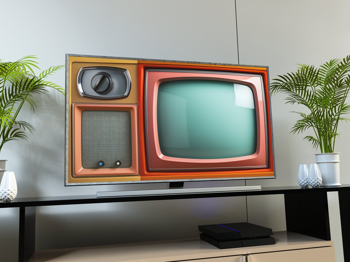 Samsung Frame TV Art, Retro Tv, Vintage Wall Art, Old Television, Frame ...