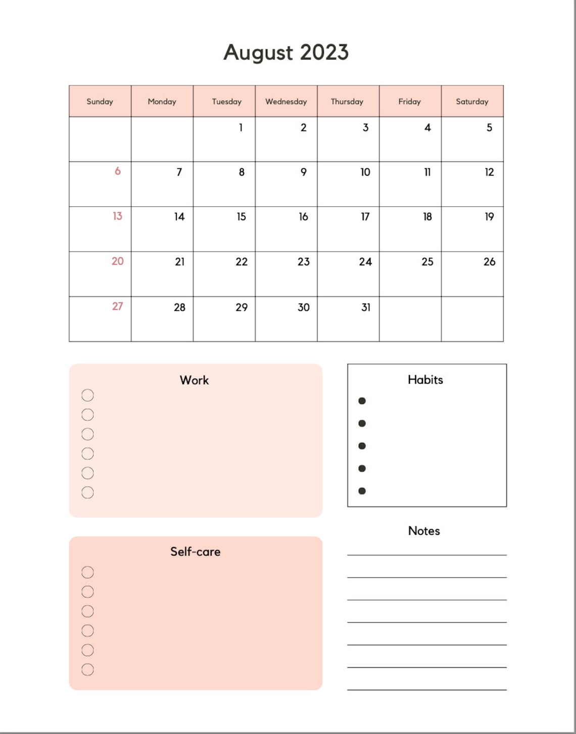 2023-2024 Monthly Planner - Etsy