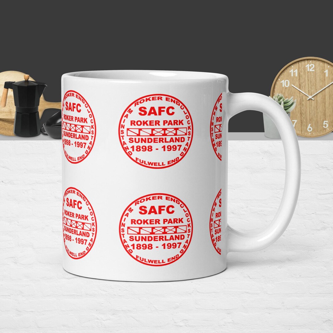 SAFC Merch home Roker Park Sunderland White Mug - Etsy