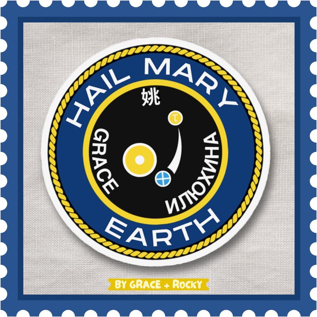 Hail Mary Mission Patch Sticker ~~ Project Hail Mary Andy Weir, Book ...