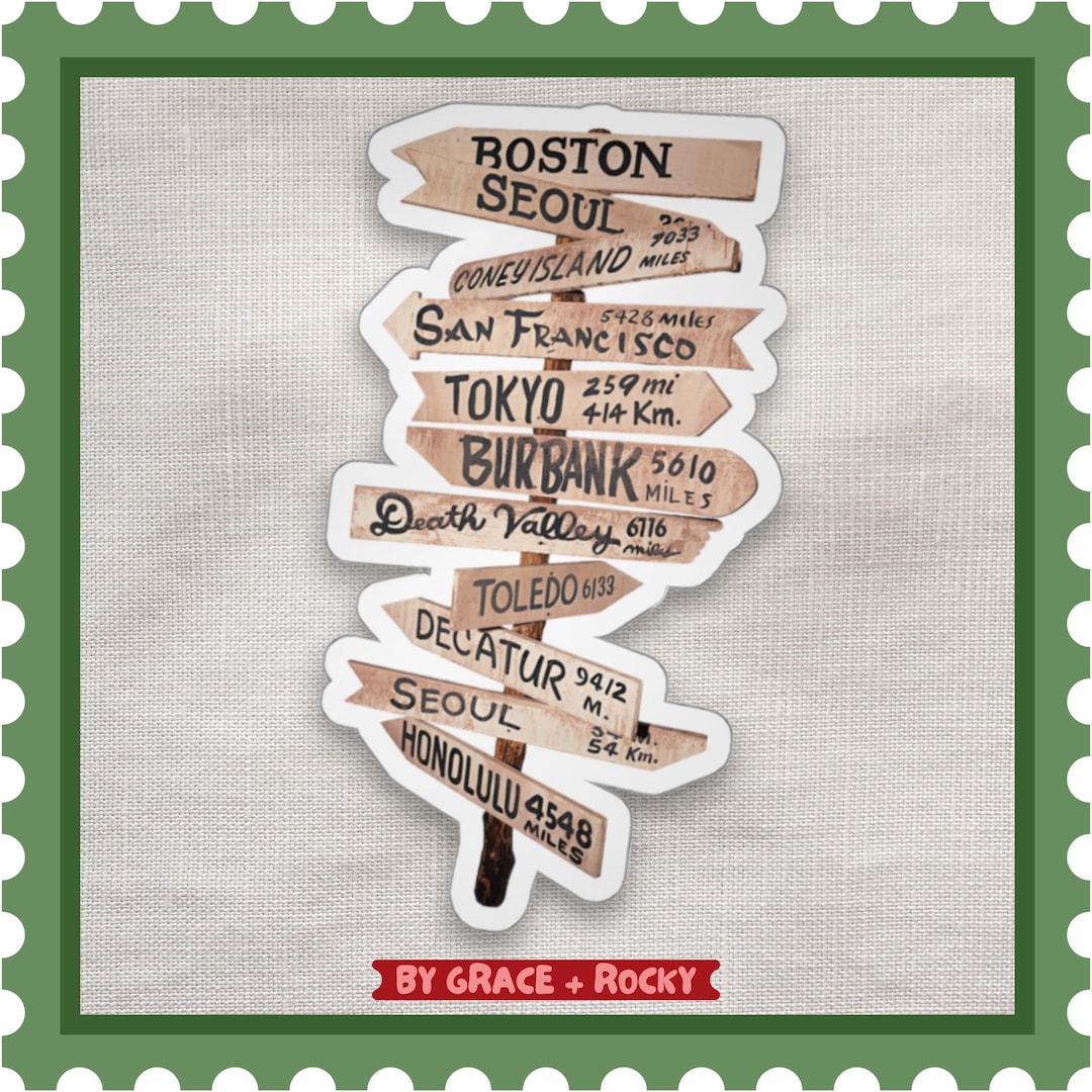 MASH 4077 Signpost Sticker ~~ TV Show Inspired Decal, Laptop Sticker ...