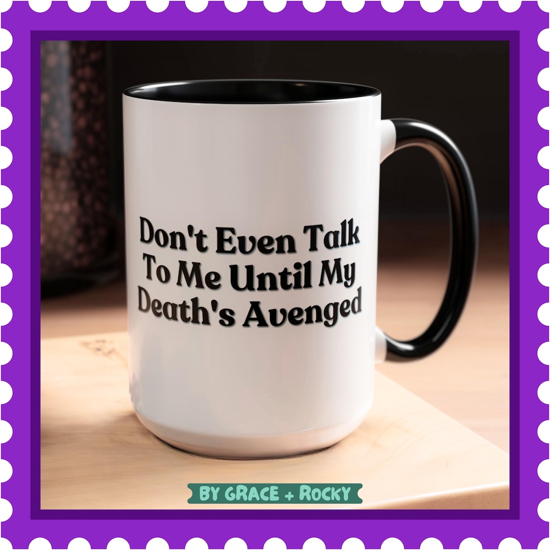 Dimension 20 Mug ~~ Dropout Riz Gukgak Don't Talk to Me Until My Death ...