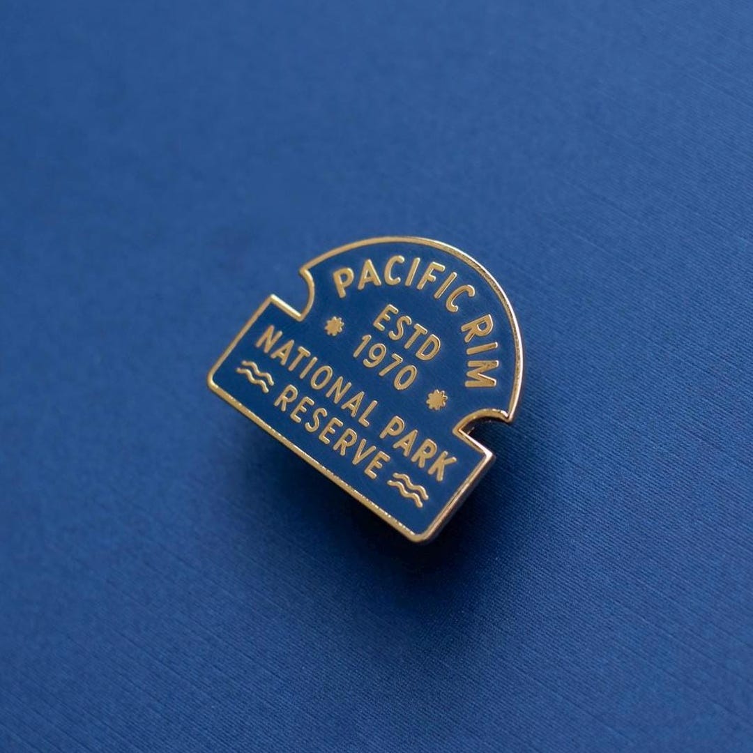 Pacific Rim National Park Reserve Typographic Enamel Pin Collectible ...