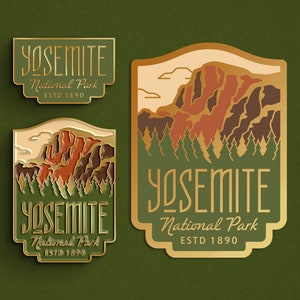 Yosemite National Park Vinyl Mirror Sticker | Collectible | Outdoors ...
