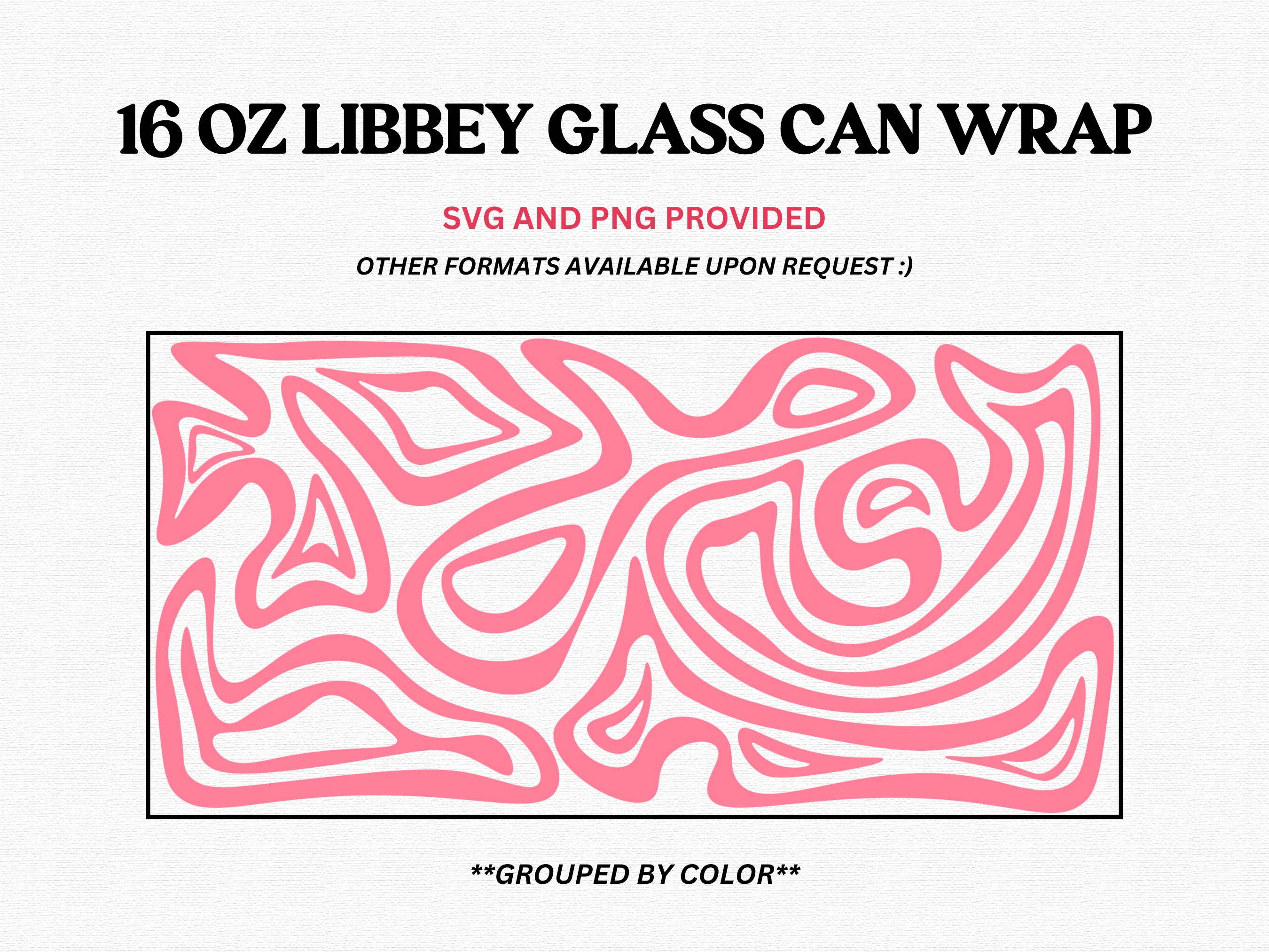 Crazy Swirls 16 Ounce Libbey Glass Can Wrap SVG PNG Cut File, Geometric ...