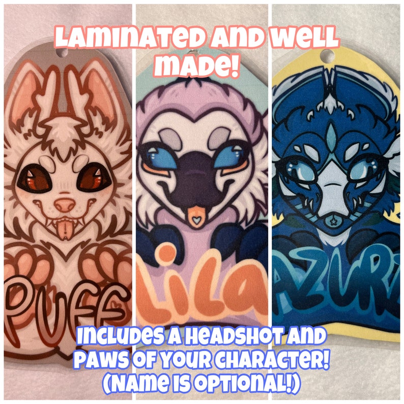 Fursona Badge Digital Art Style - Etsy