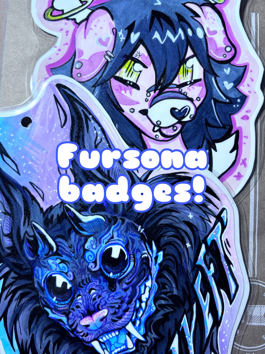 Fursuit Fursona Badge - Etsy