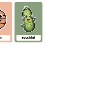 Cute Alphabet Printable Flashcards 26 Fruits and Vegetables ...