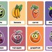 Cute Alphabet Printable Flashcards 26 Fruits and Vegetables ...