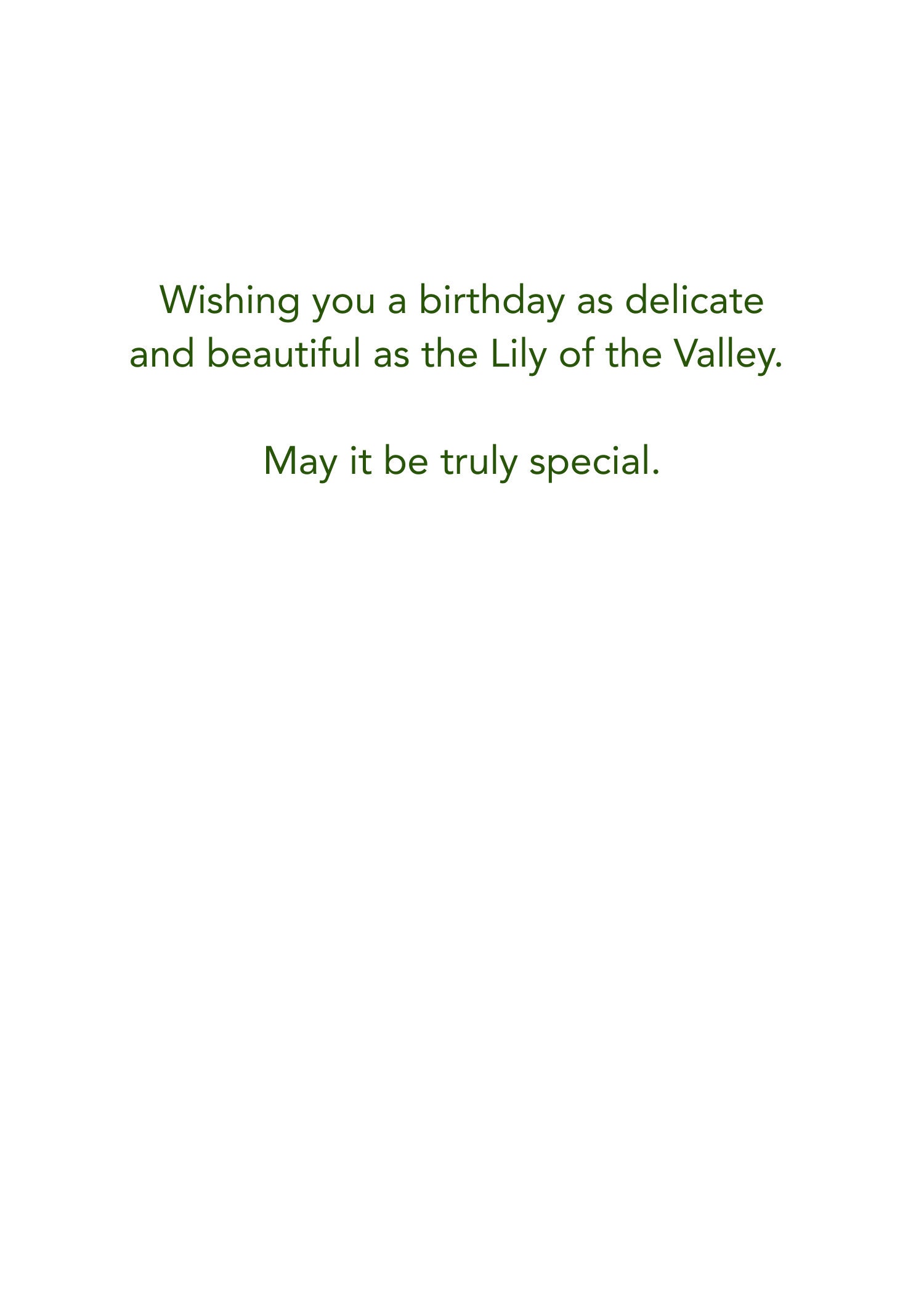 Watercolor Birth Month Flower Birthday Card - May - Lily of the Valley ...