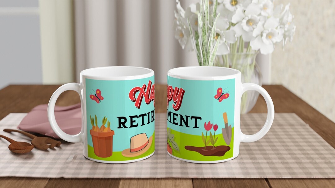 Happy Retirement Mug, Retirement Party Coffee Mugs, Funny Retirement ...