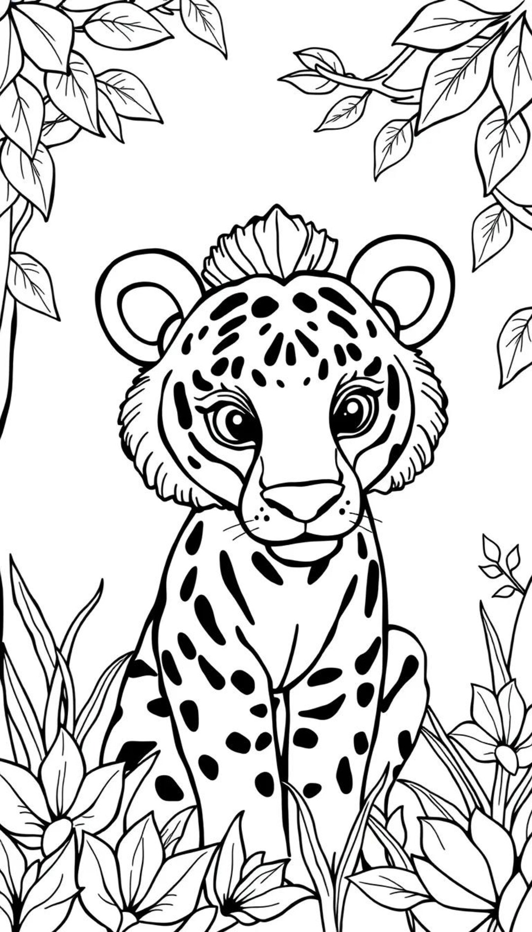 Fun Animal Coloring Page - Etsy