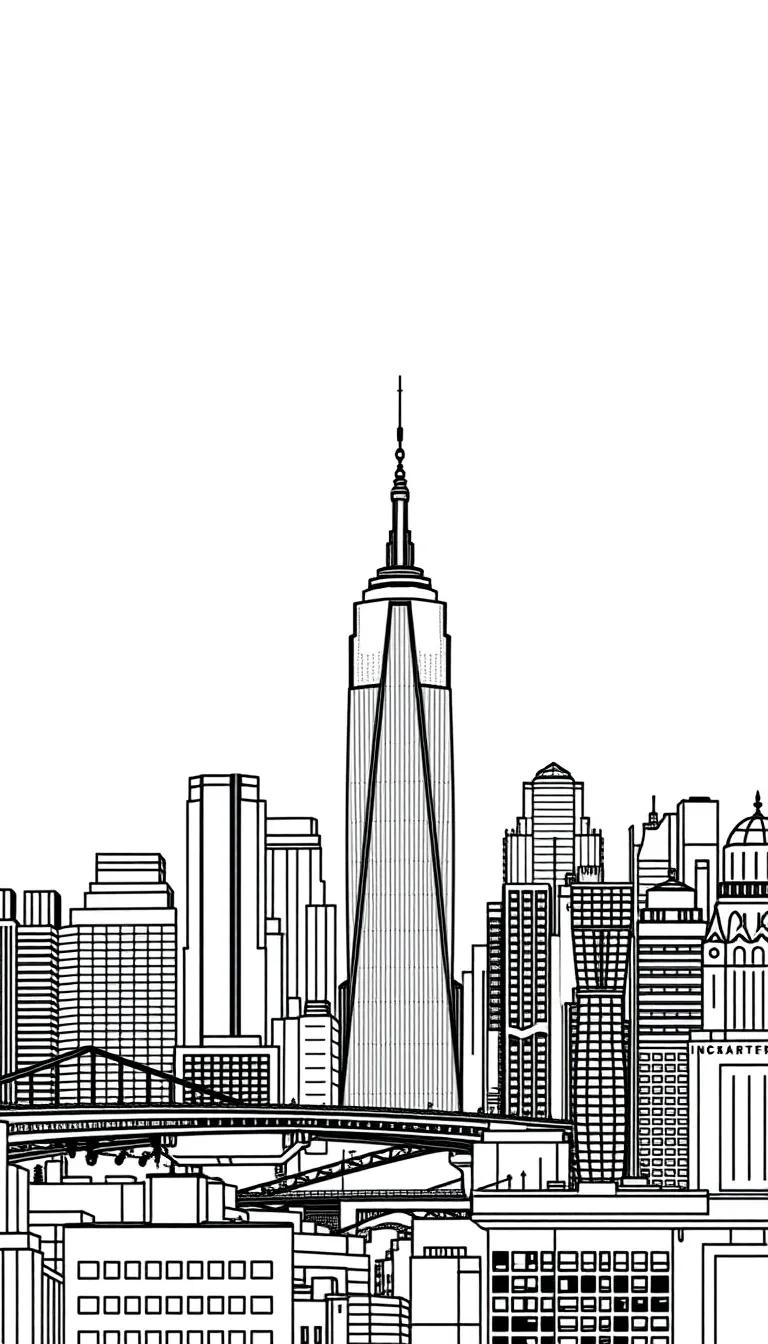 Fun Landscape Coloring Page - Etsy