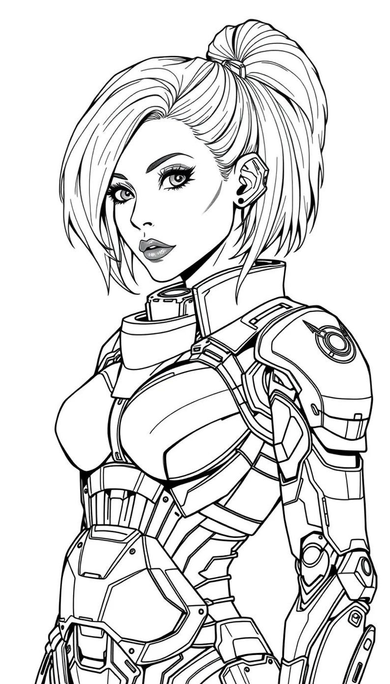 Fun Futuristic Coloring Page - Etsy