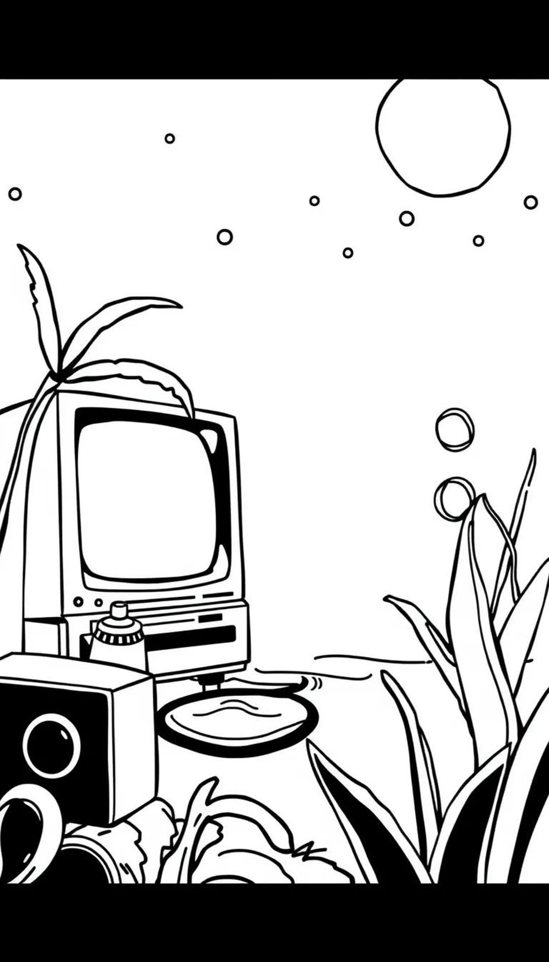 Fun Oldies Style Coloring Page - Etsy