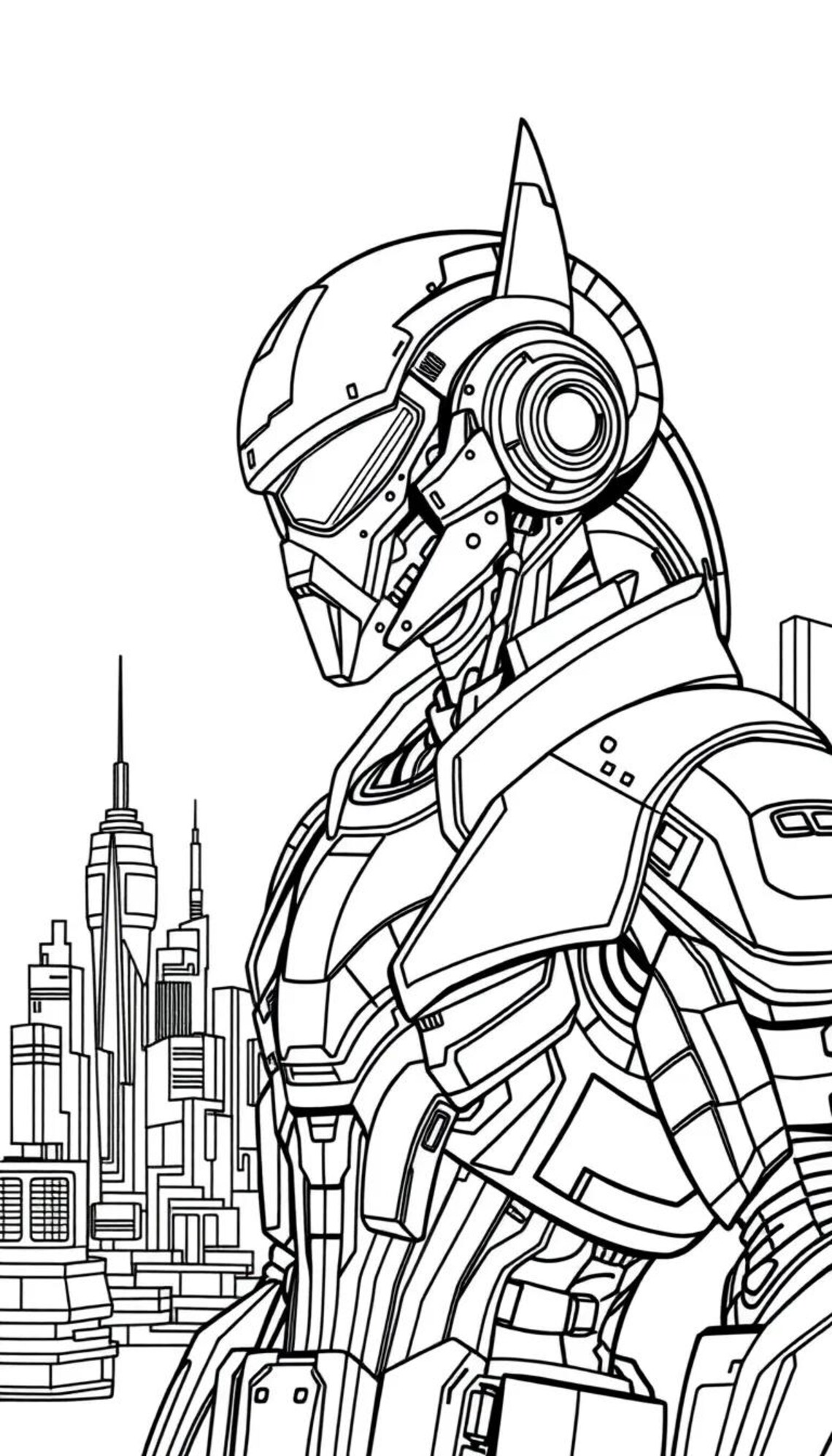Fun Futuristic Coloring Page - Etsy