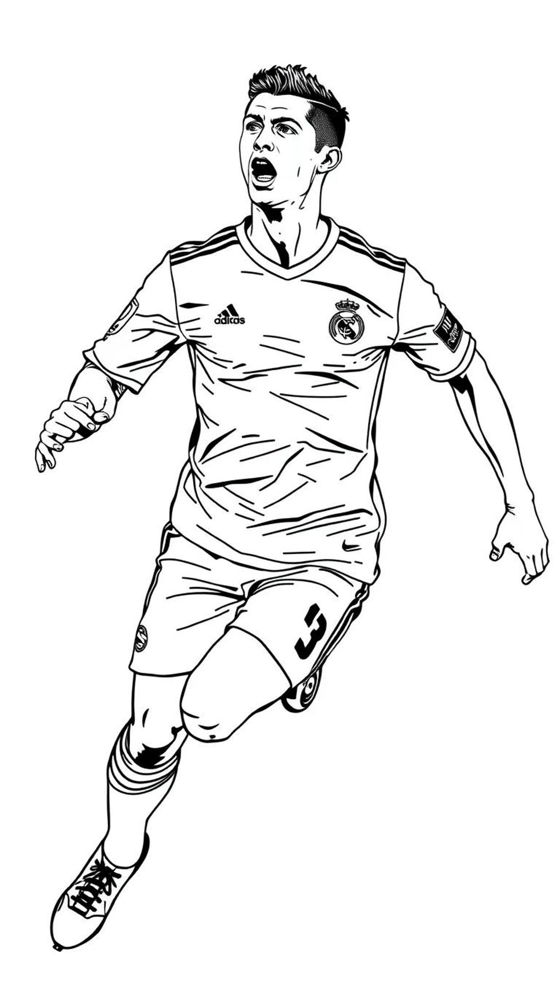 Fun Soccer Player Coloring Page - Etsy