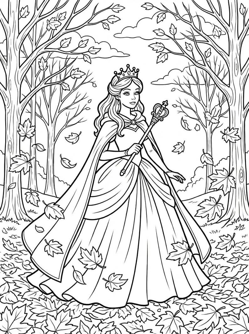 30 Princess Coloring Pages – Digital Download | Coloring Book Templates ...