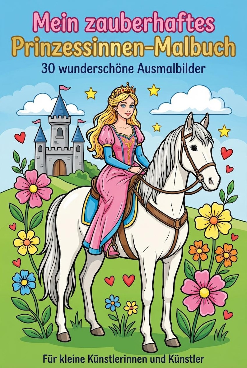 30 Princess Coloring Pages – Digital Download | Coloring Book Templates ...